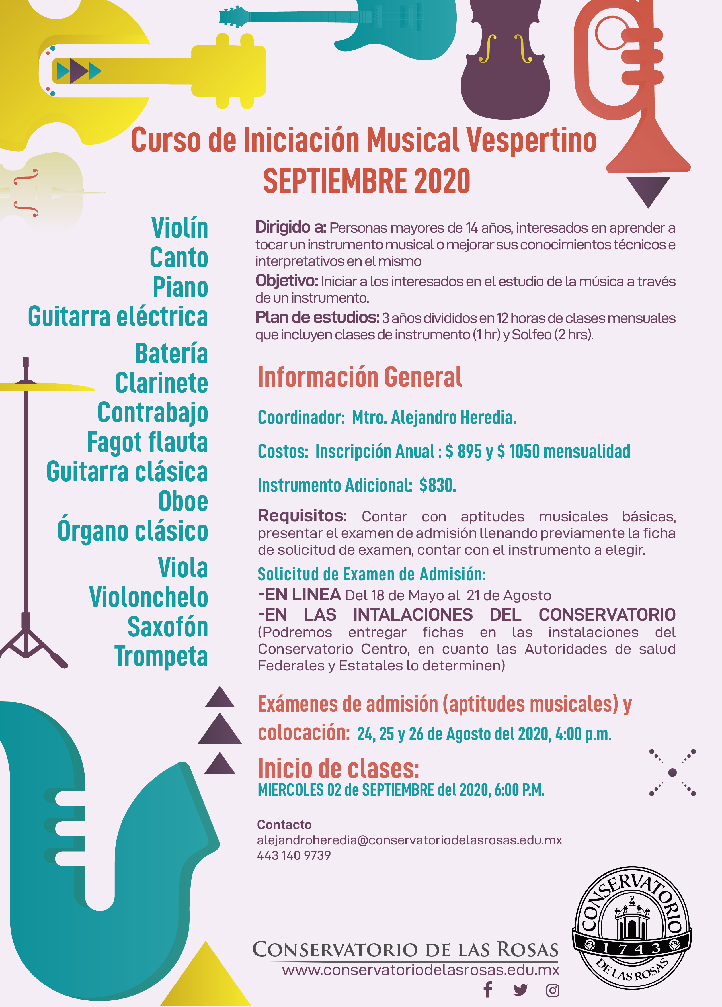 Curso de Iniciación Musical 2020 - CONSERVATORIO DE LAS ROSAS
